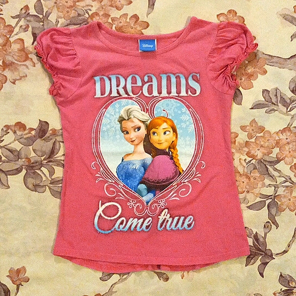 Disney | Shirts & Tops | Girls Frozen Short Sleeve Graphic Top | Poshmark